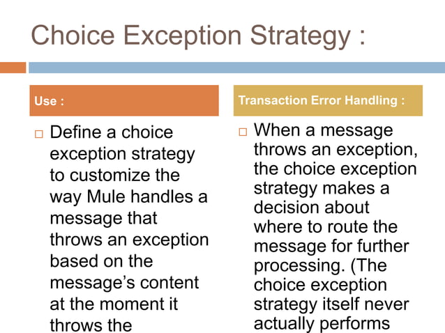 Mule - error handling | PPT