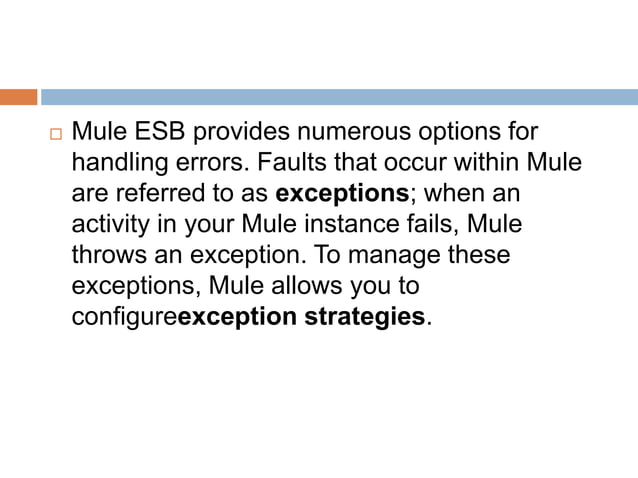 Mule - error handling | PPT