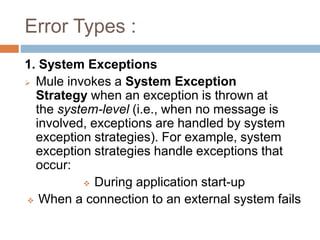 Mule - error handling | PPT