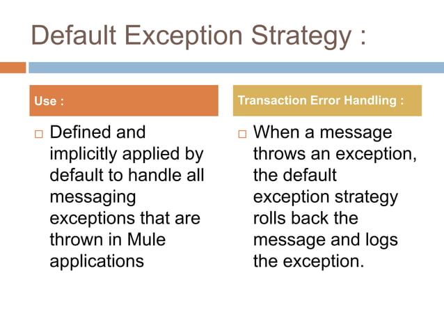Mule - error handling | PPT