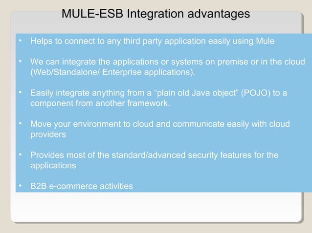 Mule esb-architecture | PPT