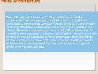 Mule esb-architecture | PPT