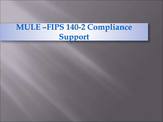 Mule fips 140-2 compliance support | PPT