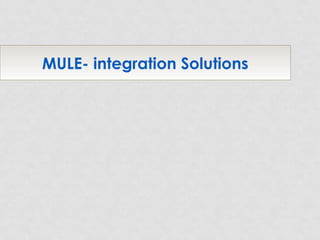 Mule integration solutions | PPT | Internet | Computing