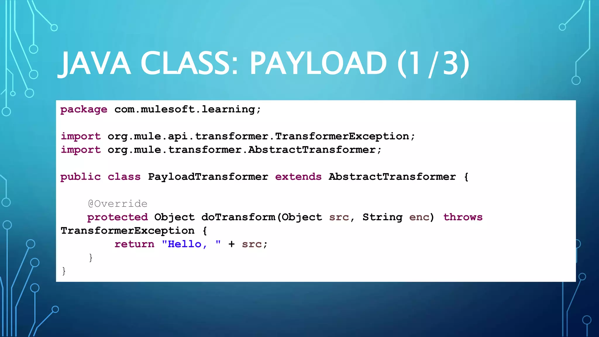 Mule: Java Transformer | PPT