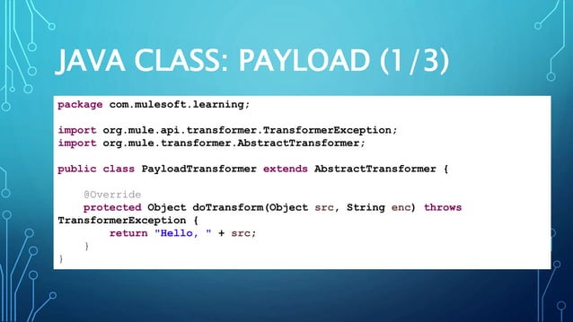 Mule: Java Transformer | PPT