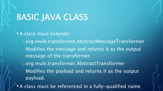 Mule: Java Transformer | PPT
