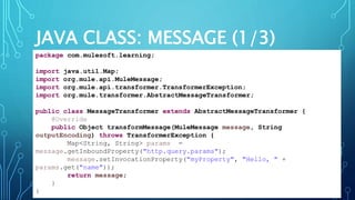 Mule: Java Transformer | PPT