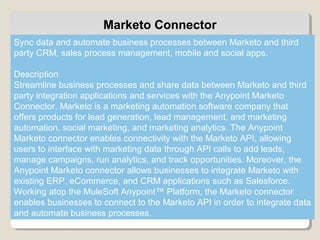 Mule marketing connectors | PPT