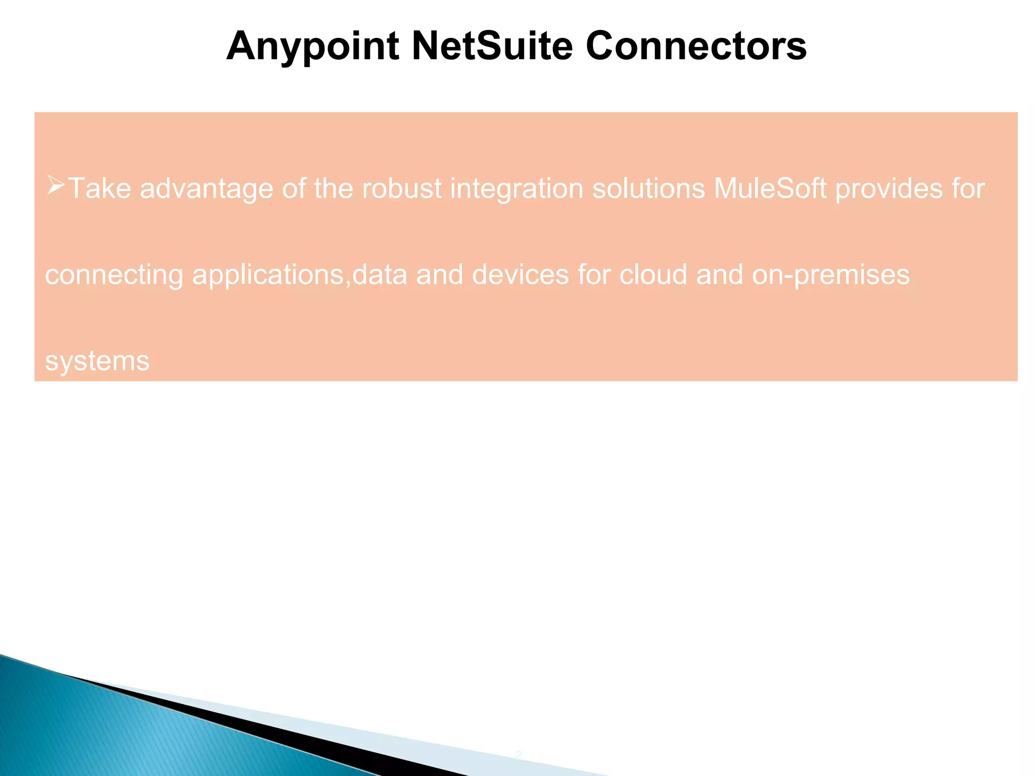 Mule Netsuite Connectors Ppt