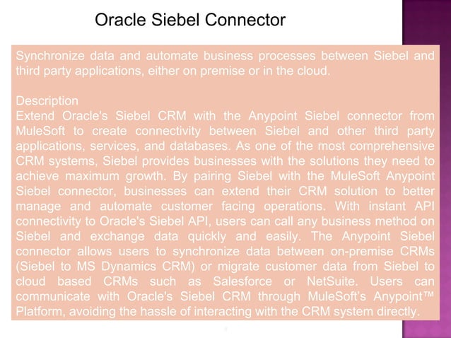 Developing Oracle Connector Using Mule Ppt