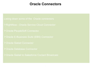 Mule oracle connectors | PPT