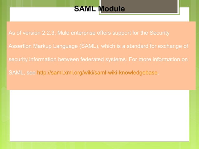 Mule SAML | PPT