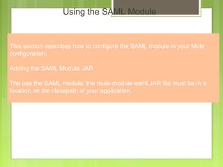 Mule SAML | PPT