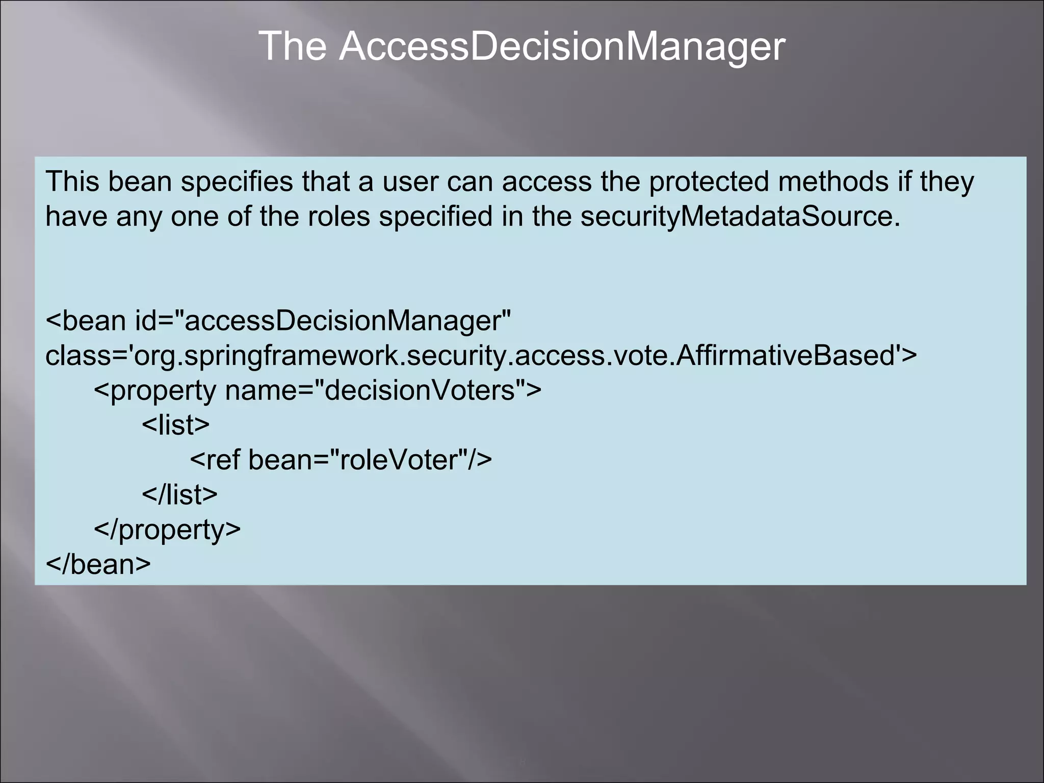 Mule Security Authorization Using Spring Security Ppt