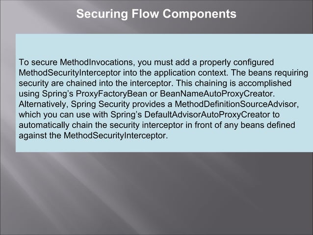 Mule Security Authorization Using Spring Security Ppt