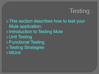 Mule testing | PPT