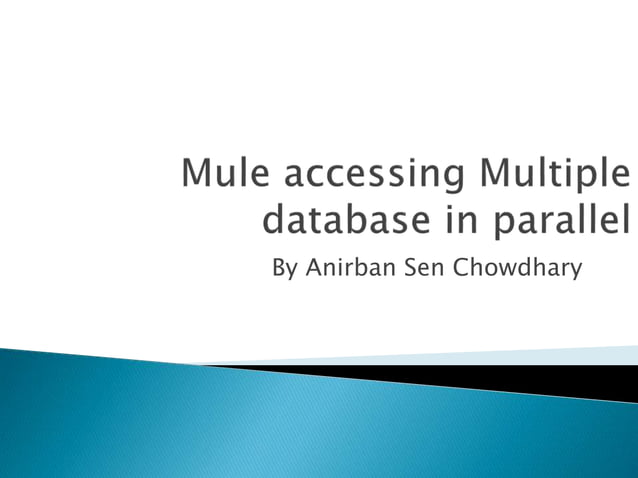 Mule Accessing Multiple Database In Parallel Ppt
