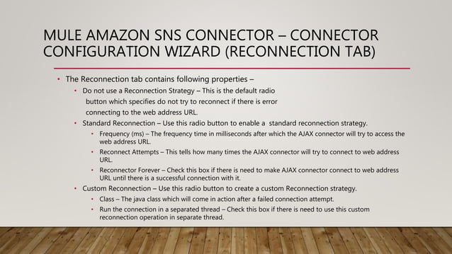 Mule Amazon SNS Connector | PPTX | Cloud Computing | Internet