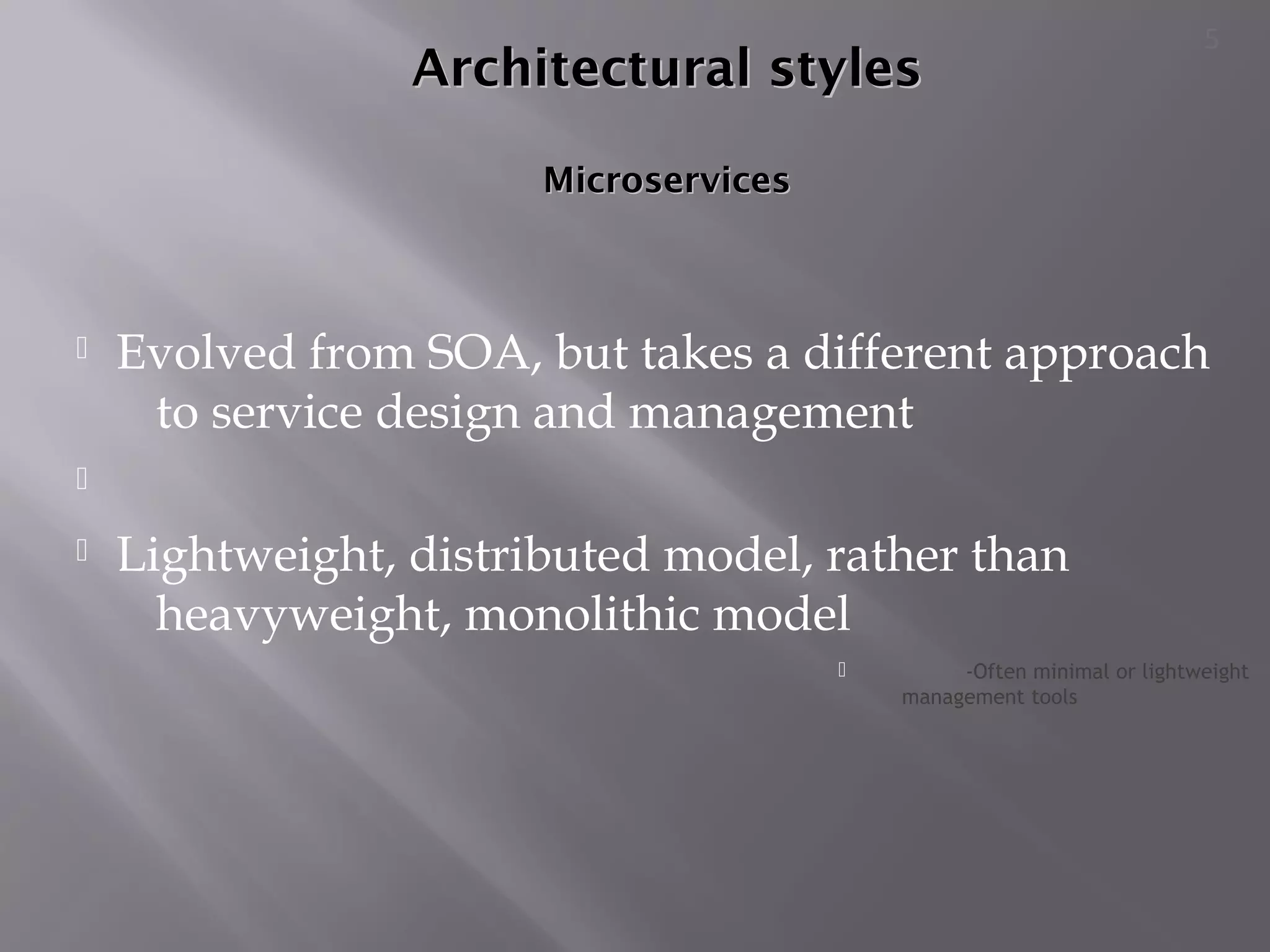 Mule architecture styles | PPT