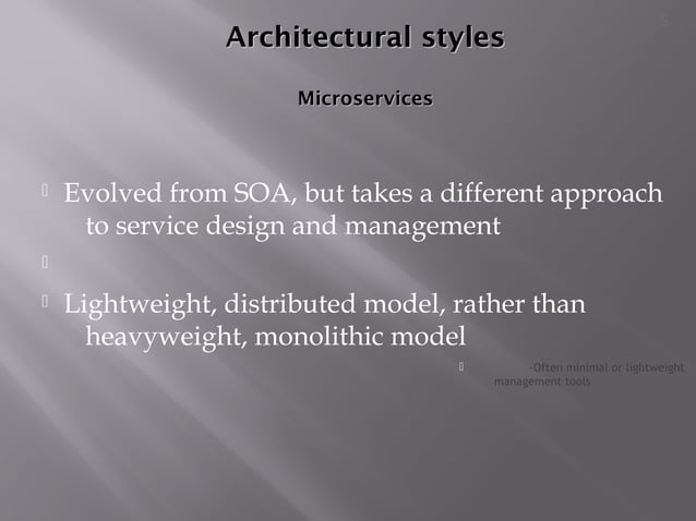 Mule architecture styles | PPT