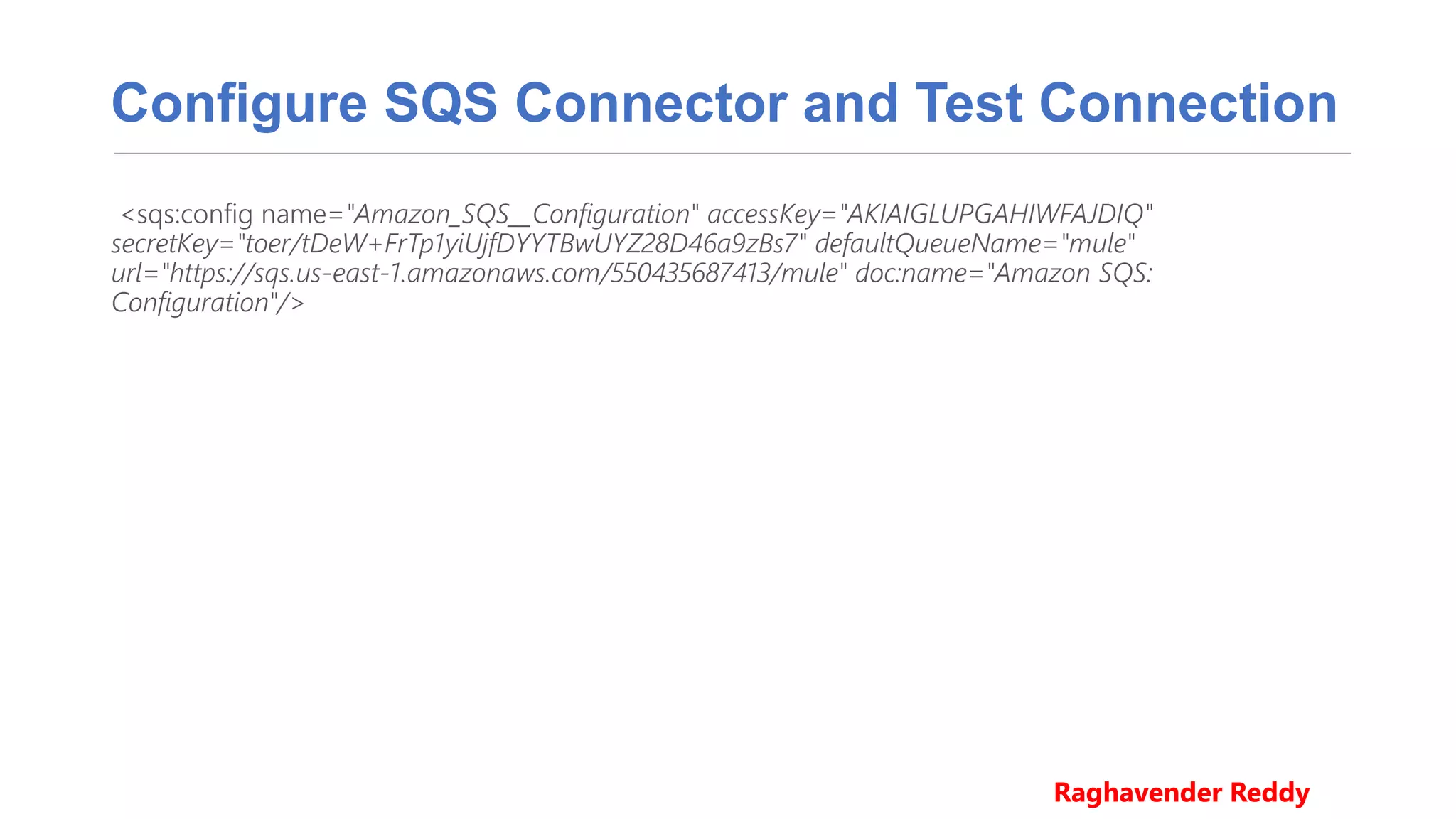 Mule (aws)sqs Connector | PPTX