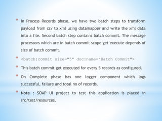 Mule batch | PPTX | Databases | Computer Software and Applications