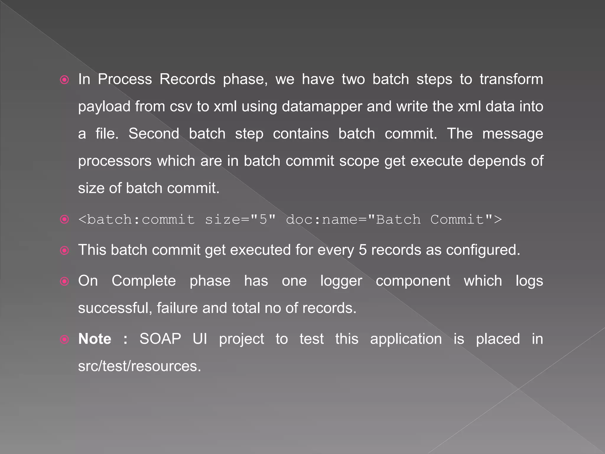 Mule batch processing | PPT