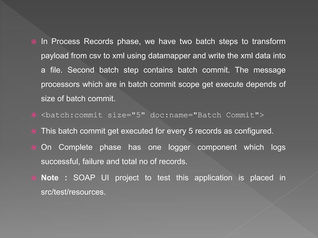 Mule batch processing | PPT