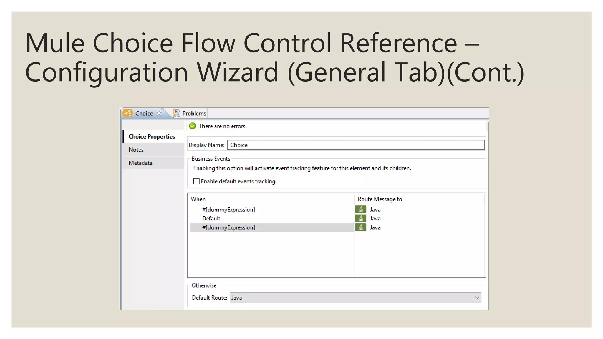 Mule Choice Flow Control reference | PPT