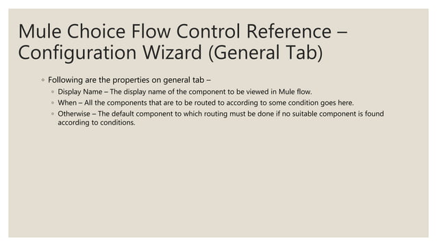 Mule Choice Flow Control reference | PPT