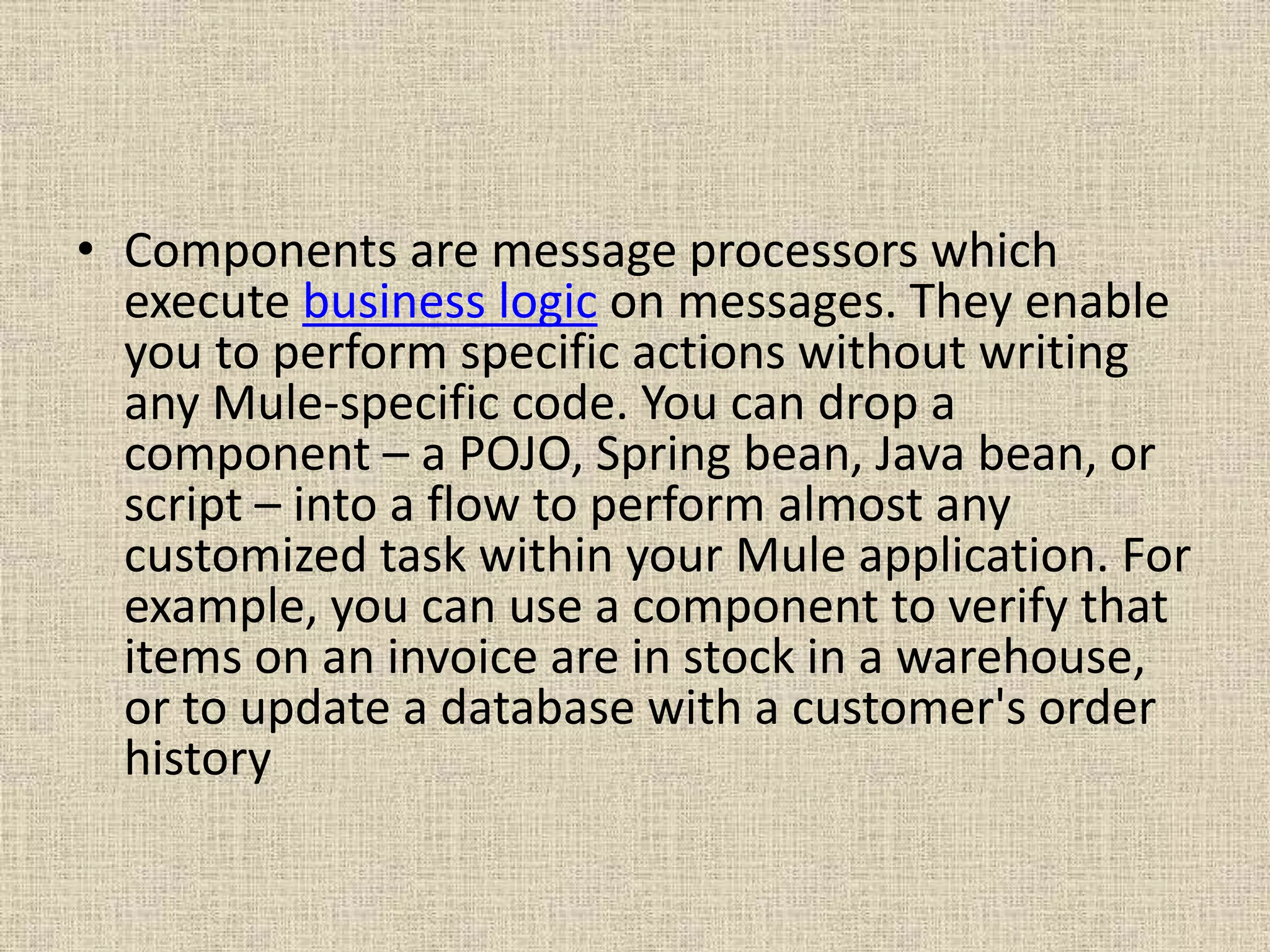 Mule components | PPT