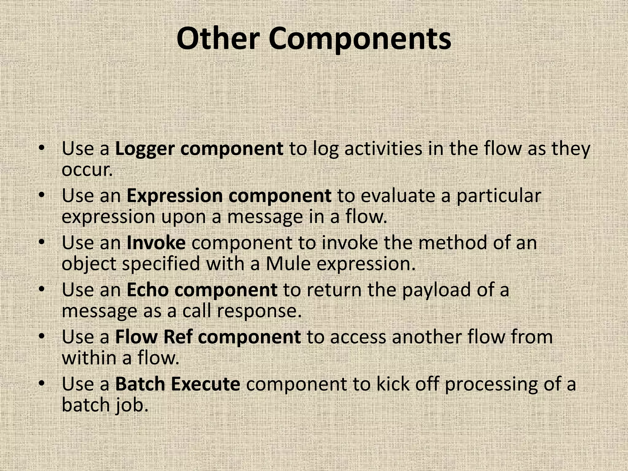 Mule components | PPT