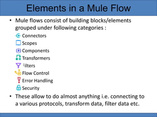 Mule concepts elements in a mule flow | PPTX