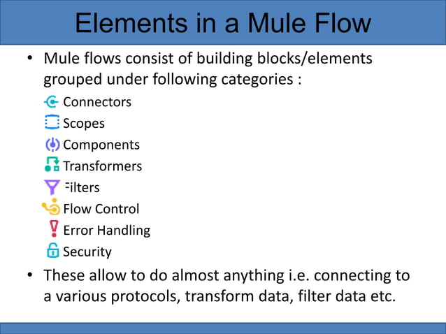 Mule concepts elements in a mule flow | PPTX