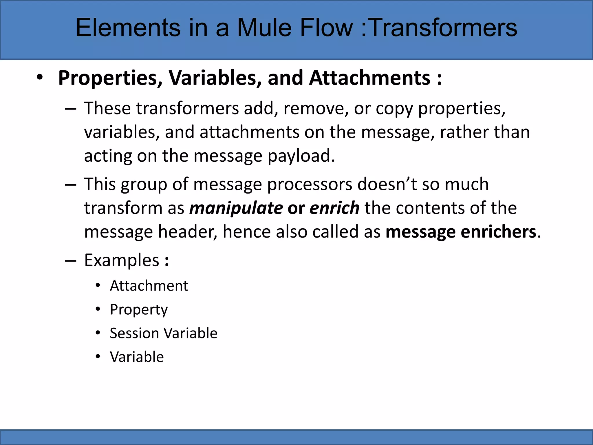 Mule concepts transformers | PPT