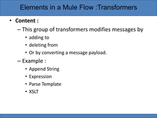Mule concepts transformers | PPT