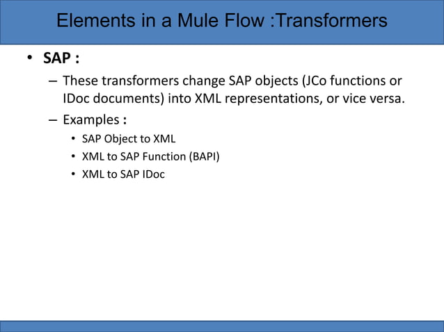 Mule concepts transformers | PPT