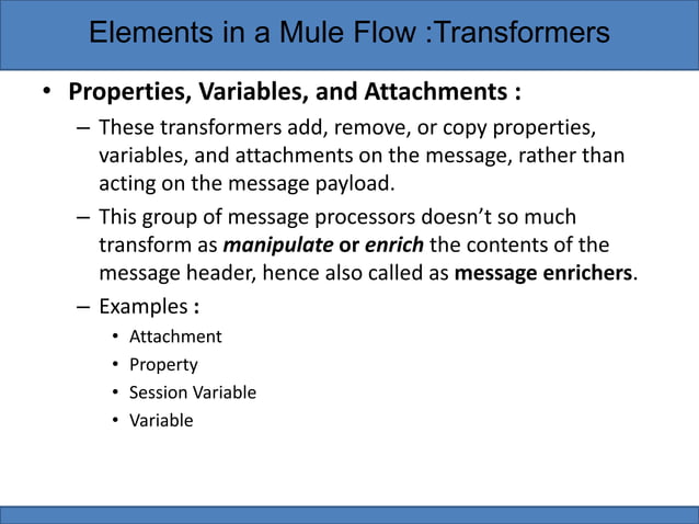 Mule concepts transformers | PPT