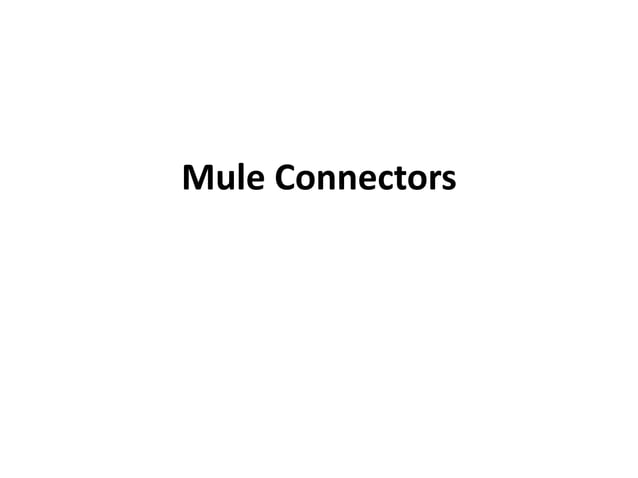 Mule connectors | PPT