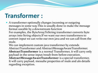 Mule core concepts | PPT