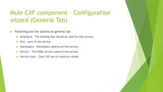 Mule CXF component | PPT