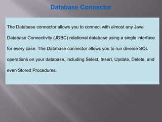 Mule database connector | PPT