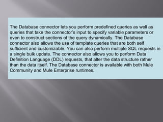 Mule database connector | PPT