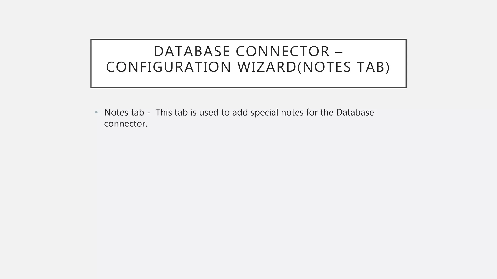 Mule database connector | PPT