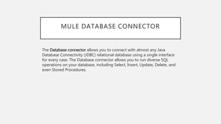Mule database connector | PPT