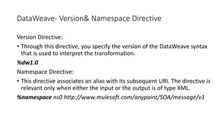 Mule dataweave | PPT