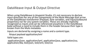 Mule dataweave | PPT