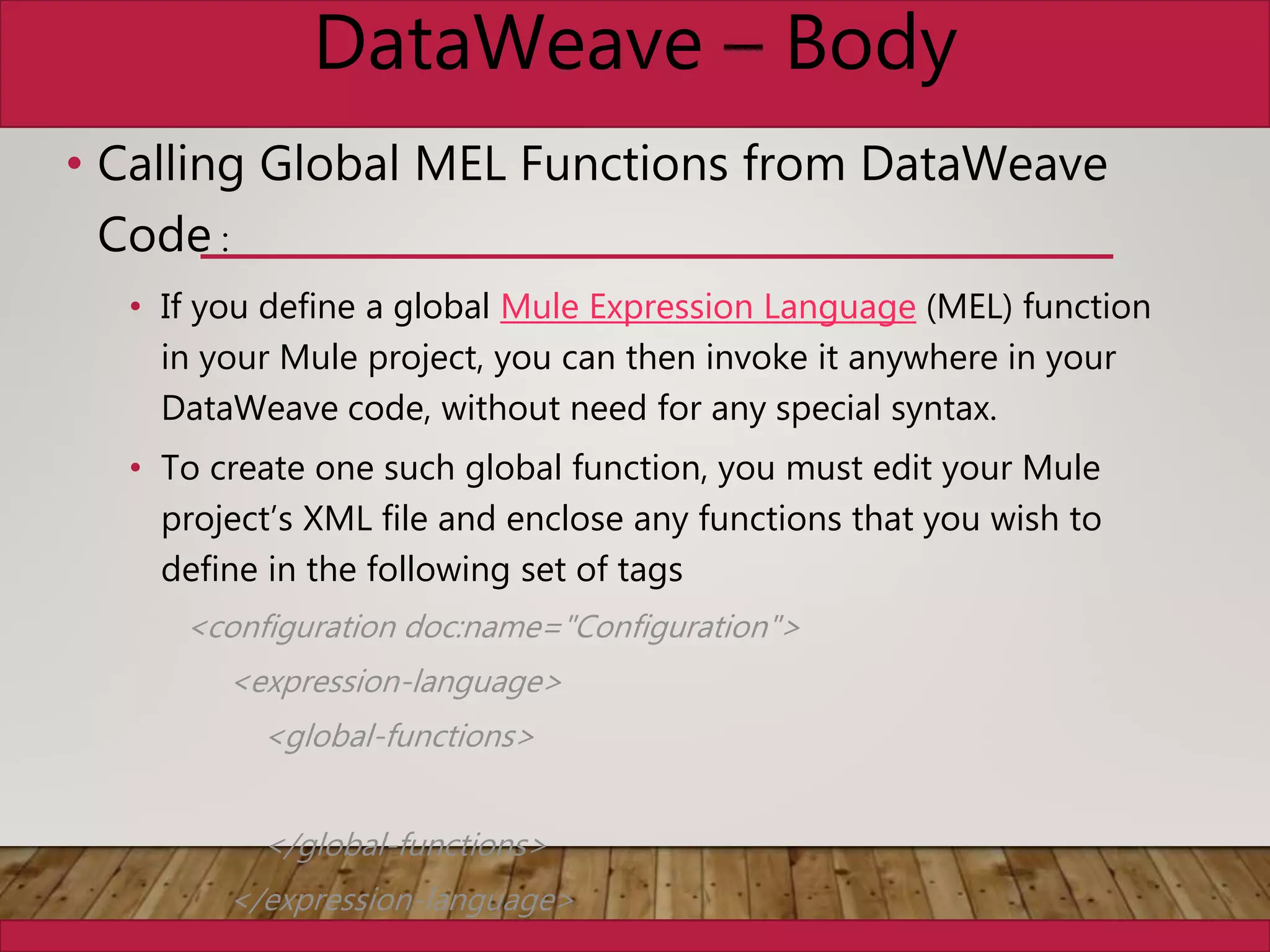Mule dataweave | PPT