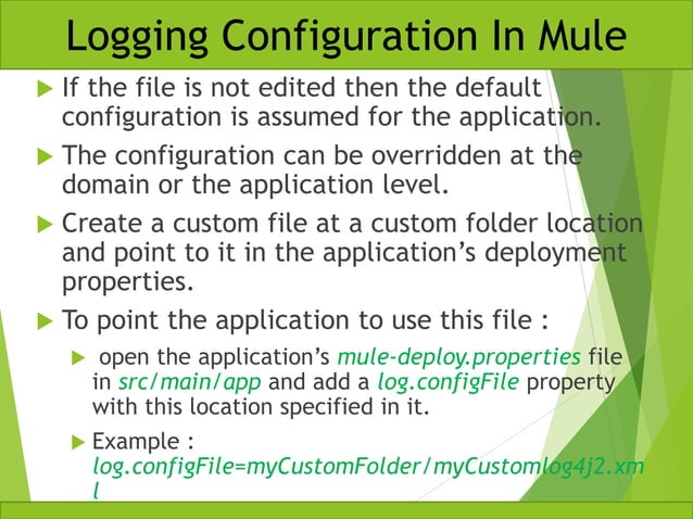 Logging configuration in mule | PPT